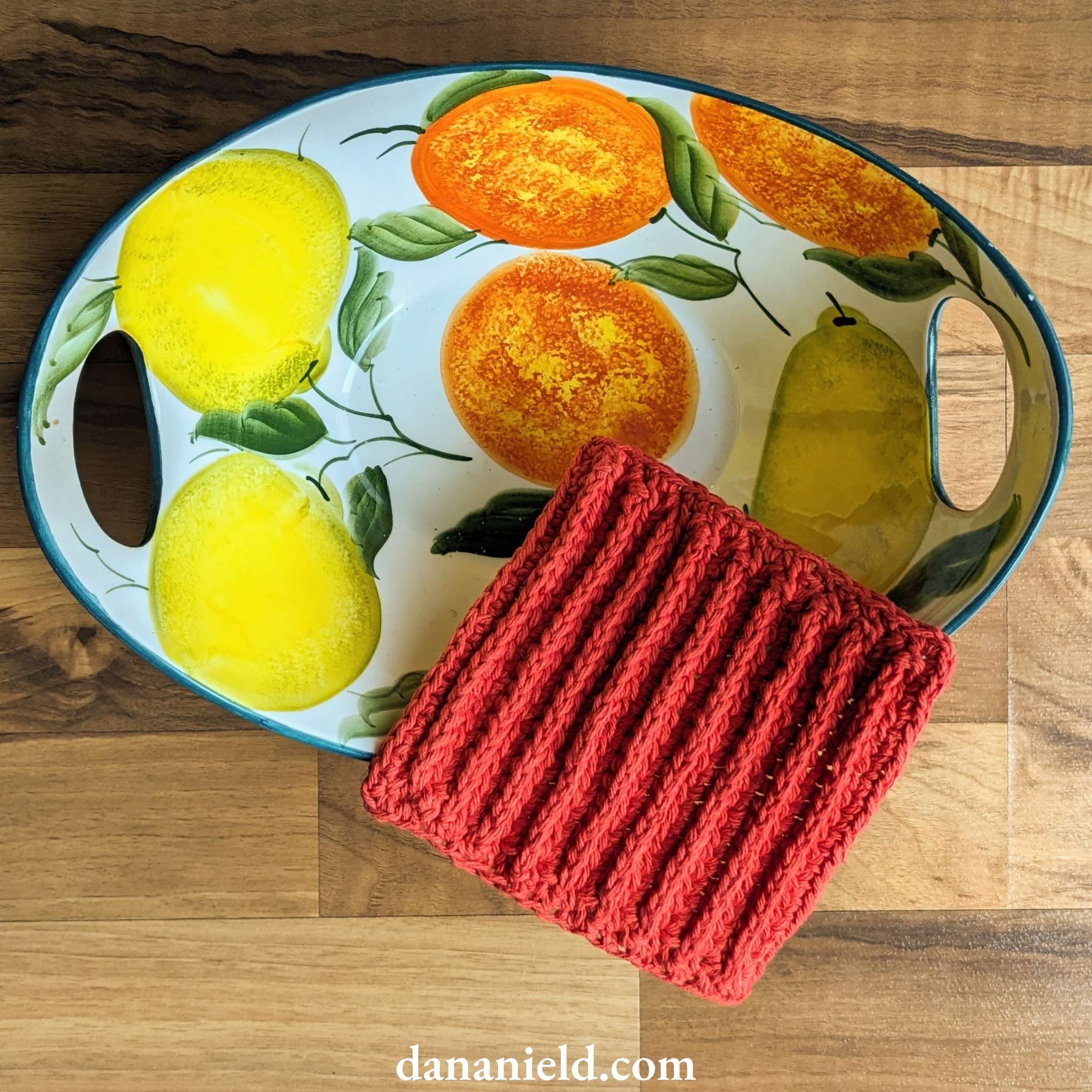 Front Post Half Double Crochet Dishcloth | AllFreeCrochet.com