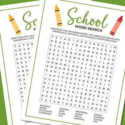 School Word Search | DIYIdeaCenter.com