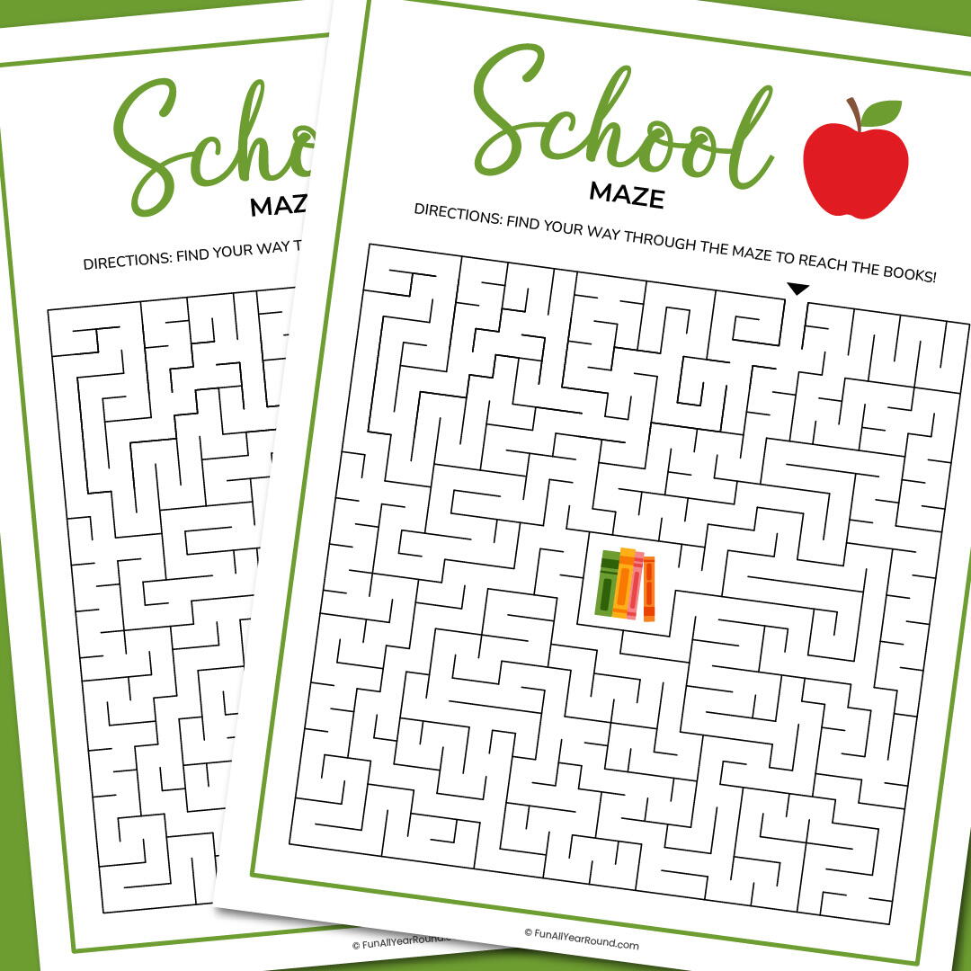 School Maze | AllFreePaperCrafts.com