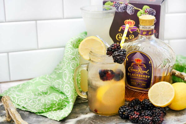 Blackberry Crown Royal Lemonade Cocktail | FaveSouthernRecipes.com