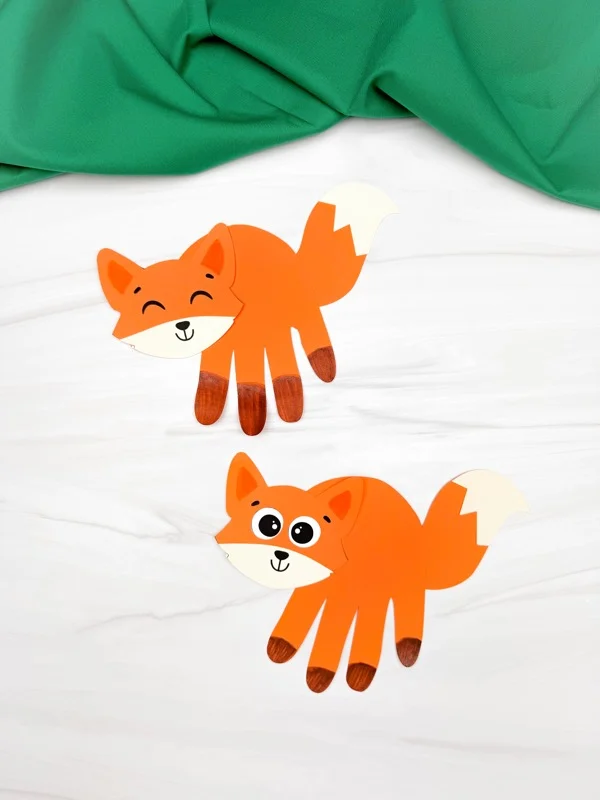 Adorable Handprint Fox Craft | AllFreeKidsCrafts.com