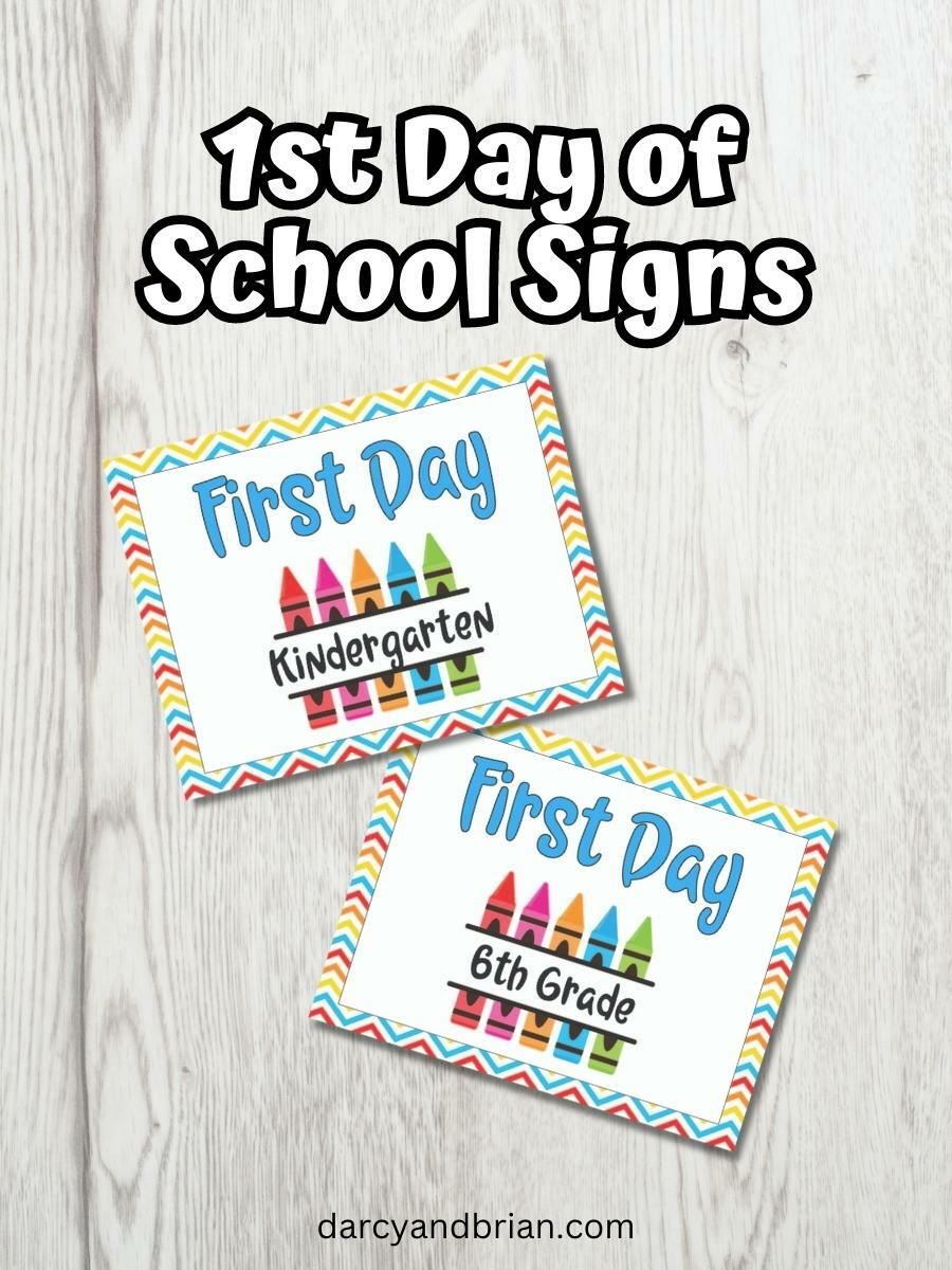 Cute Printable Last Day Of School Signs | AllFreeKidsCrafts.com