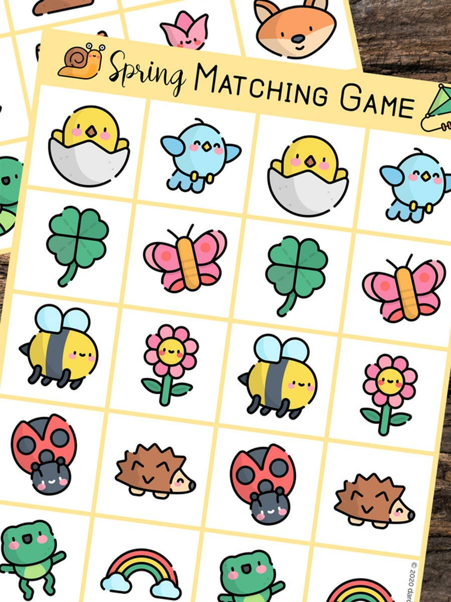 Printable Spring Matching Game | FaveCrafts.com