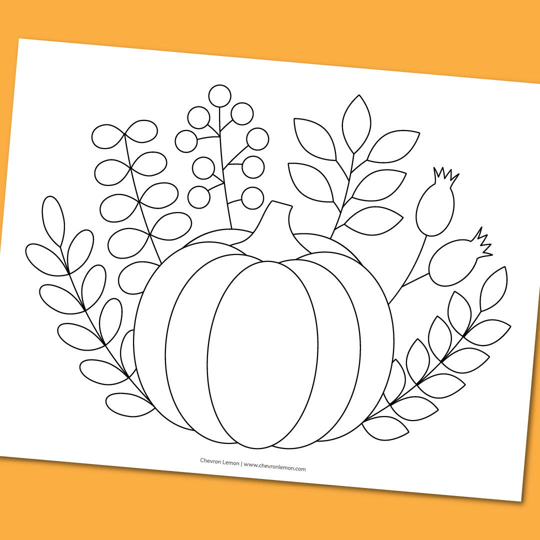 Fall Coloring Page | AllFreePaperCrafts.com