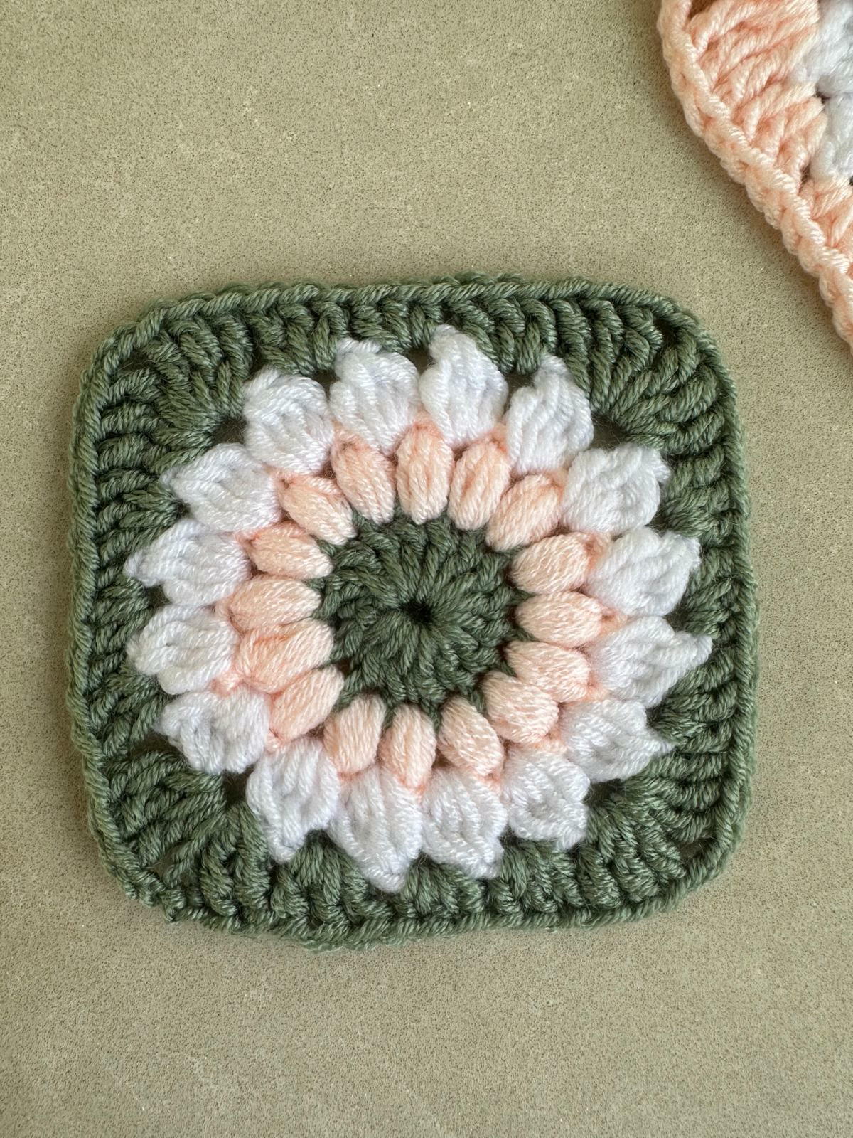 Crochet Sunflower Granny Square | AllFreeCrochet.com