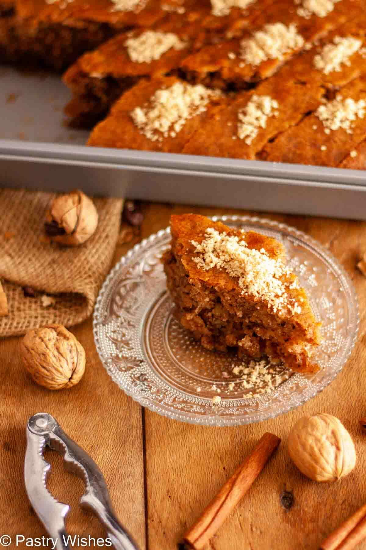 Easy Karidopita - Greek Walnut Cake! | RecipeLion.com