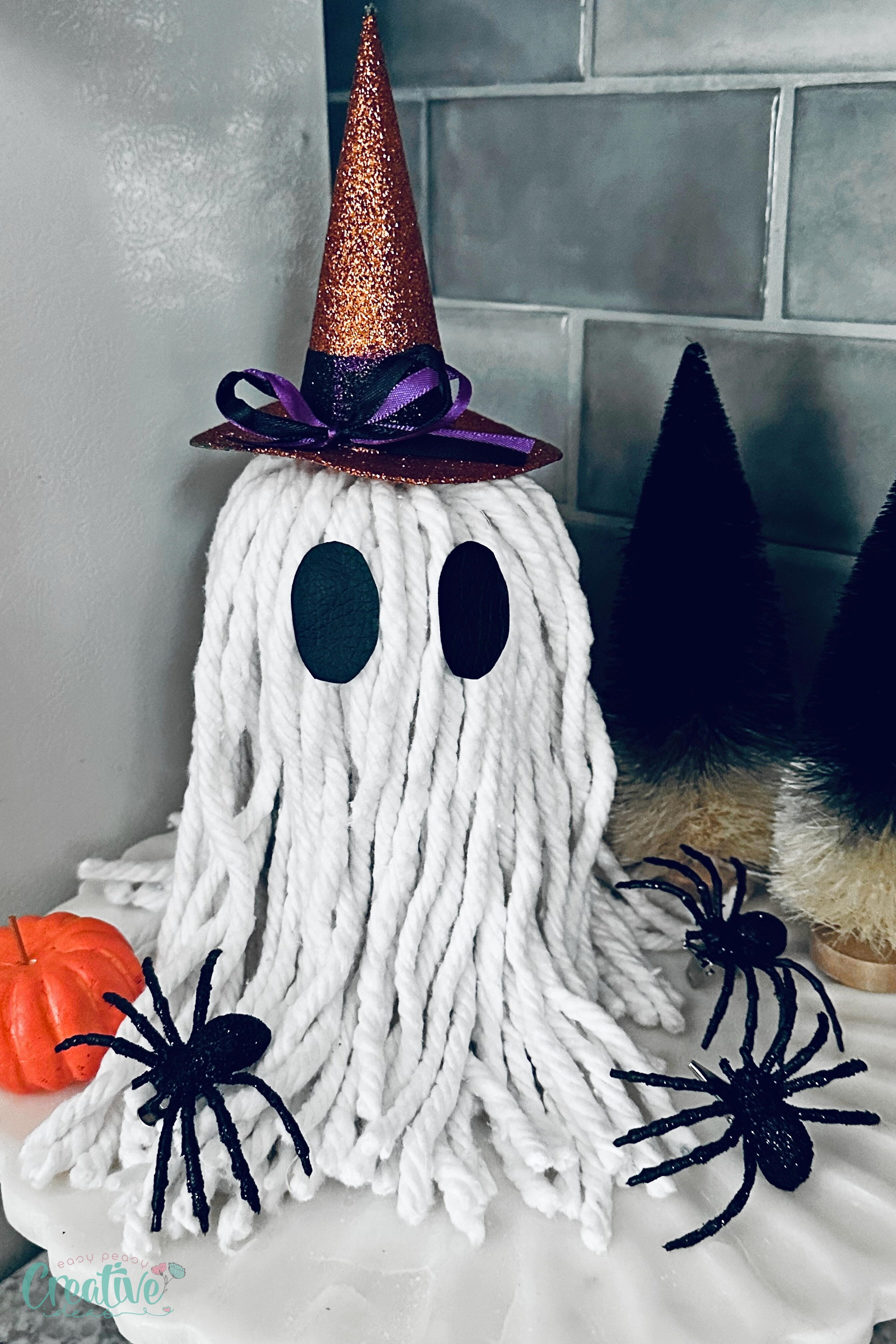 Spooky Cute Mop Ghost | AllFreeKidsCrafts.com