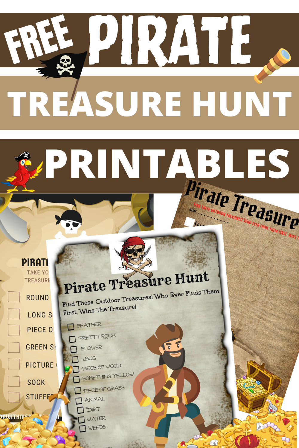 Pirate Treasure Hunt Printable For Kids | AllFreeHolidayCrafts.com