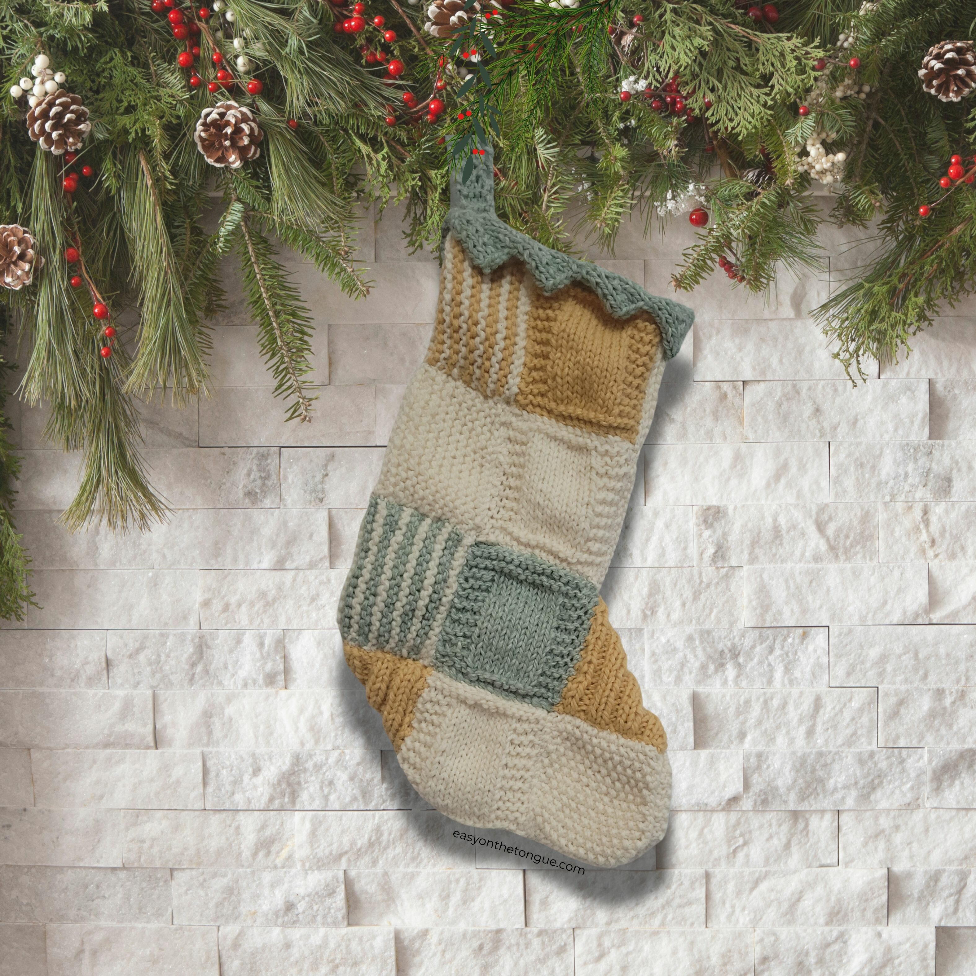 Beginner Christmas Stocking Knitting Pattern | AllFreeKnitting.com