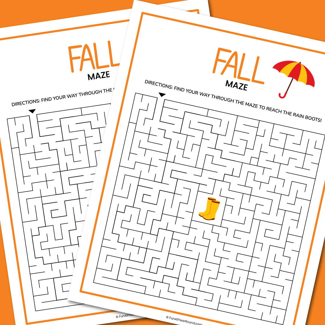 Fall Maze | AllFreeKidsCrafts.com