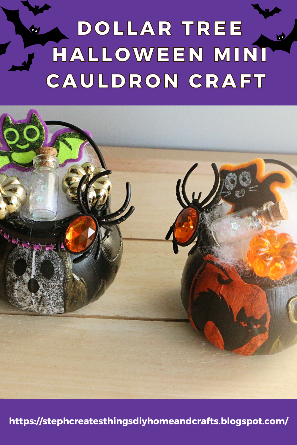 Dollar Tree Halloween Mini Cauldron Craft | FaveCrafts.com