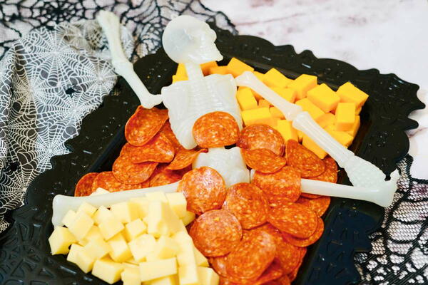 Skeleton Charcuterie Board | FaveSouthernRecipes.com