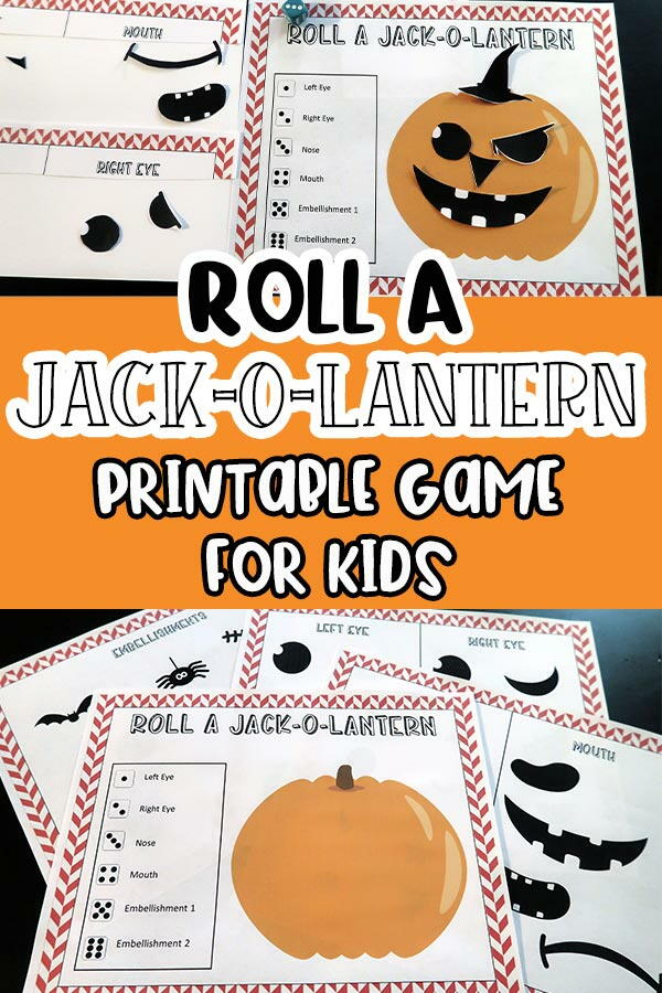 Roll A Jack-o-lantern Printable Halloween Game For Kids ...