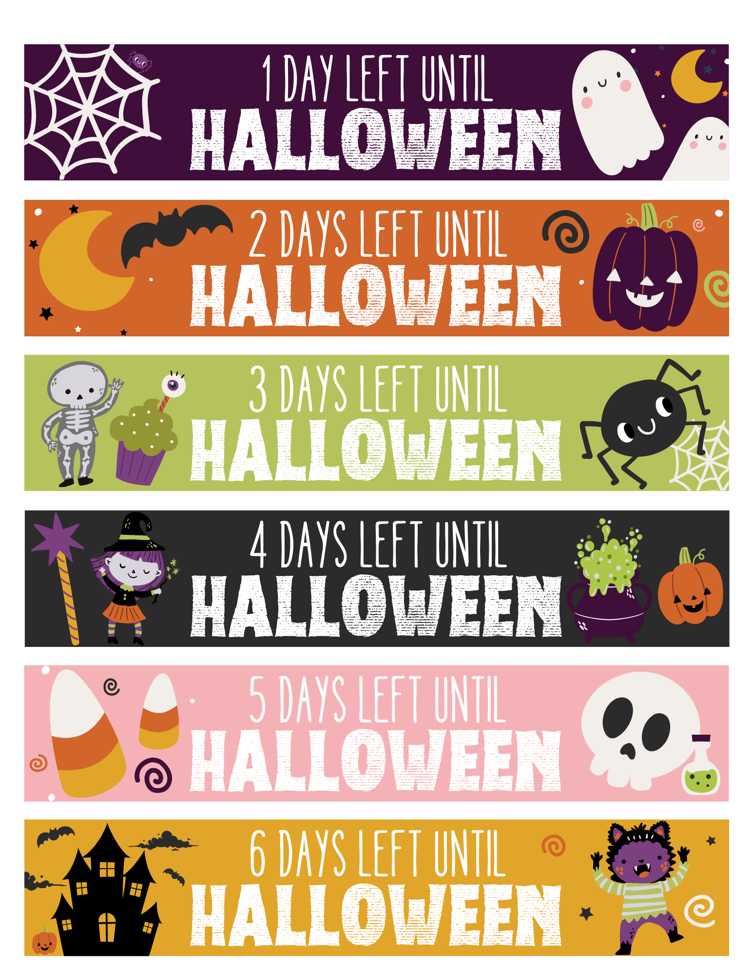 Free Printable Halloween Countdown Chain | FaveCrafts.com