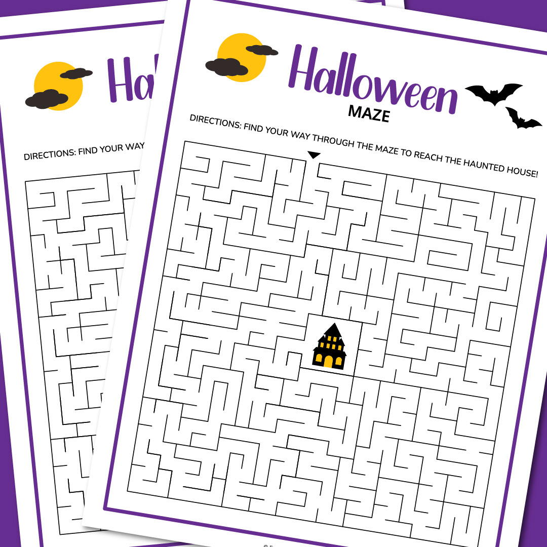 Halloween Maze | AllFreeKidsCrafts.com