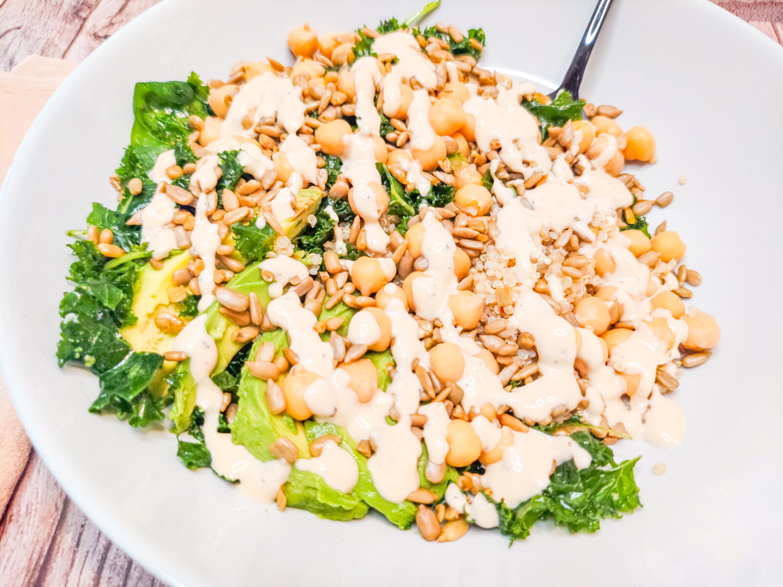Green Power Bowl With Tahini Dressing | RecipeLion.com