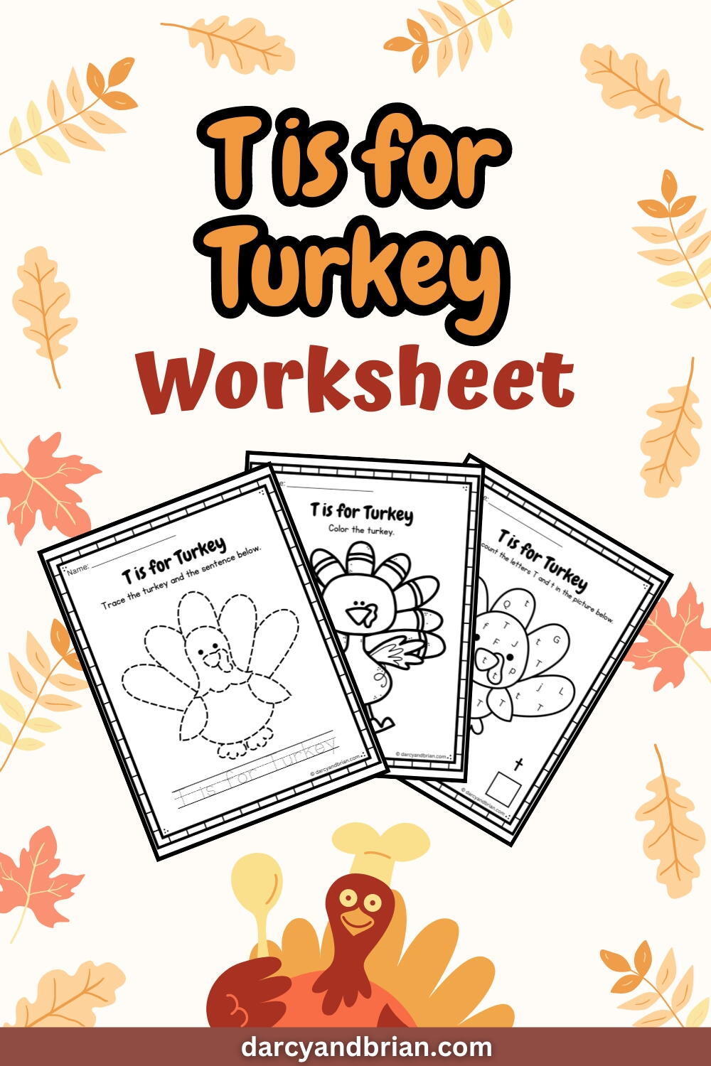 T Is For Turkey Worksheet | AllFreePaperCrafts.com