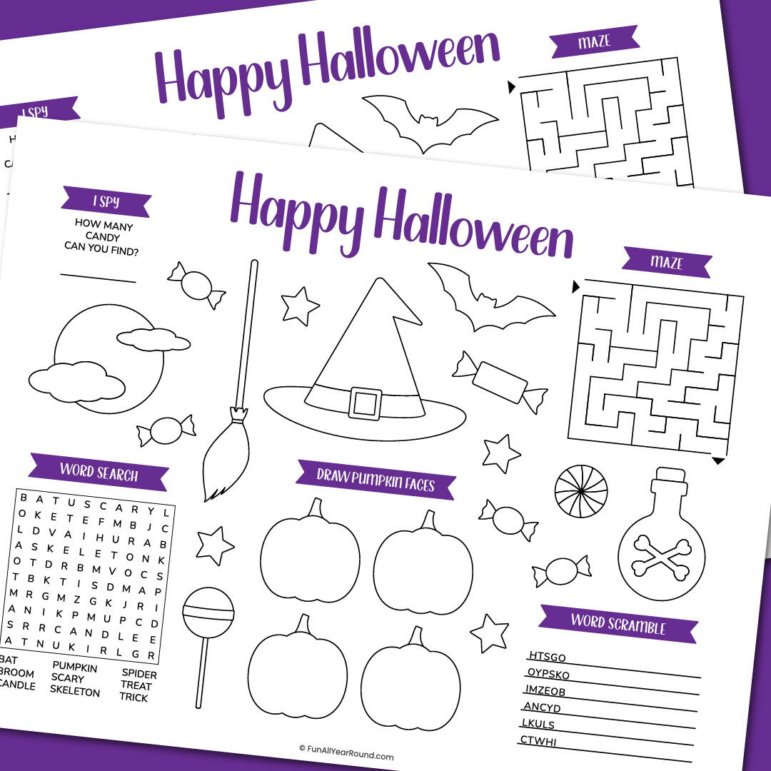 Halloween Placemat | AllFreeKidsCrafts.com