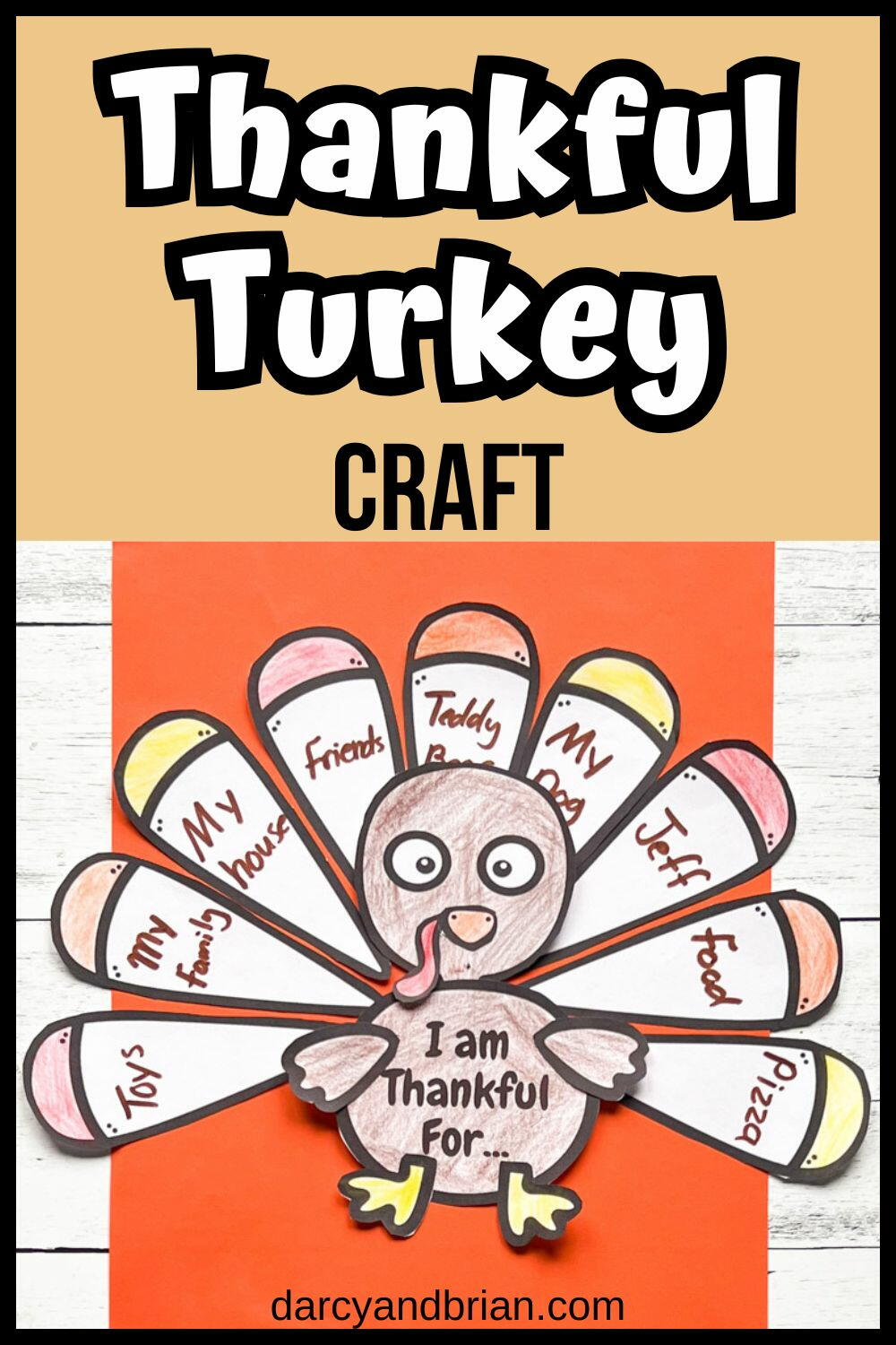 I Am Thankful Turkey Printable | AllFreePaperCrafts.com