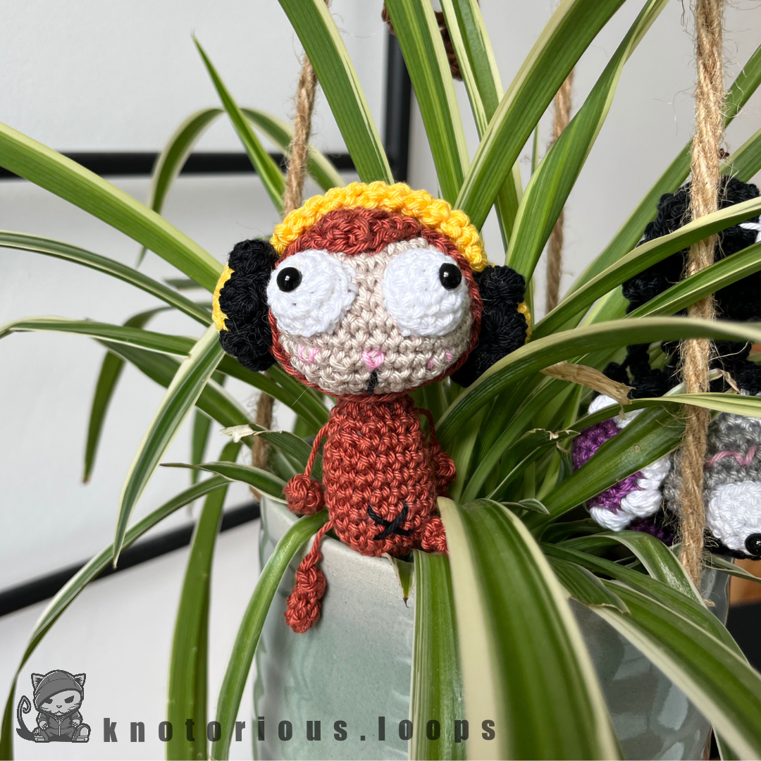 Headphone Derp Monkey Amigurumi | AllFreeCrochet.com
