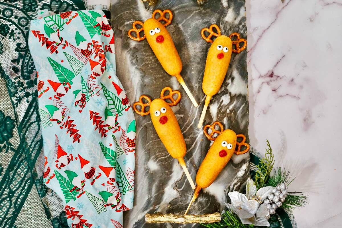 Reindeer Snack Corn Dogs | FaveSouthernRecipes.com