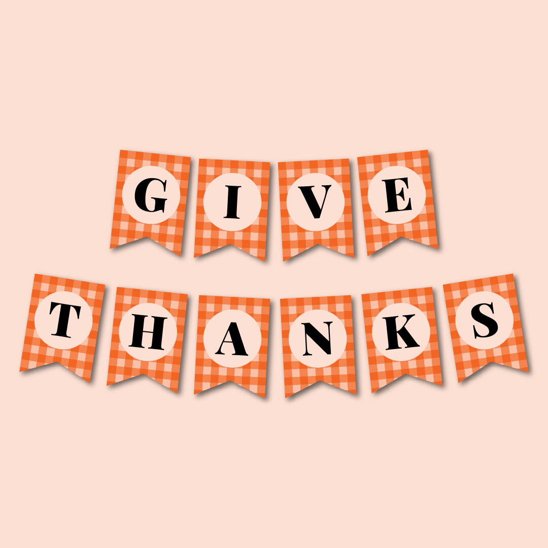 Give Thanks Banner | AllFreeHolidayCrafts.com