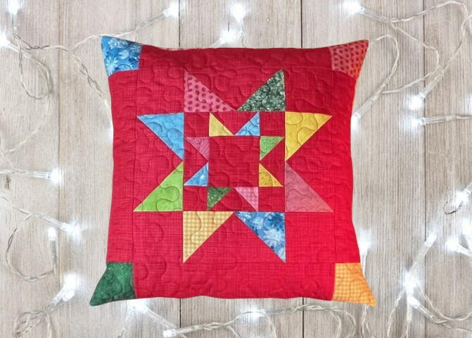 Quilted Christmas Pillow Pattern | AllFreeSewing.com