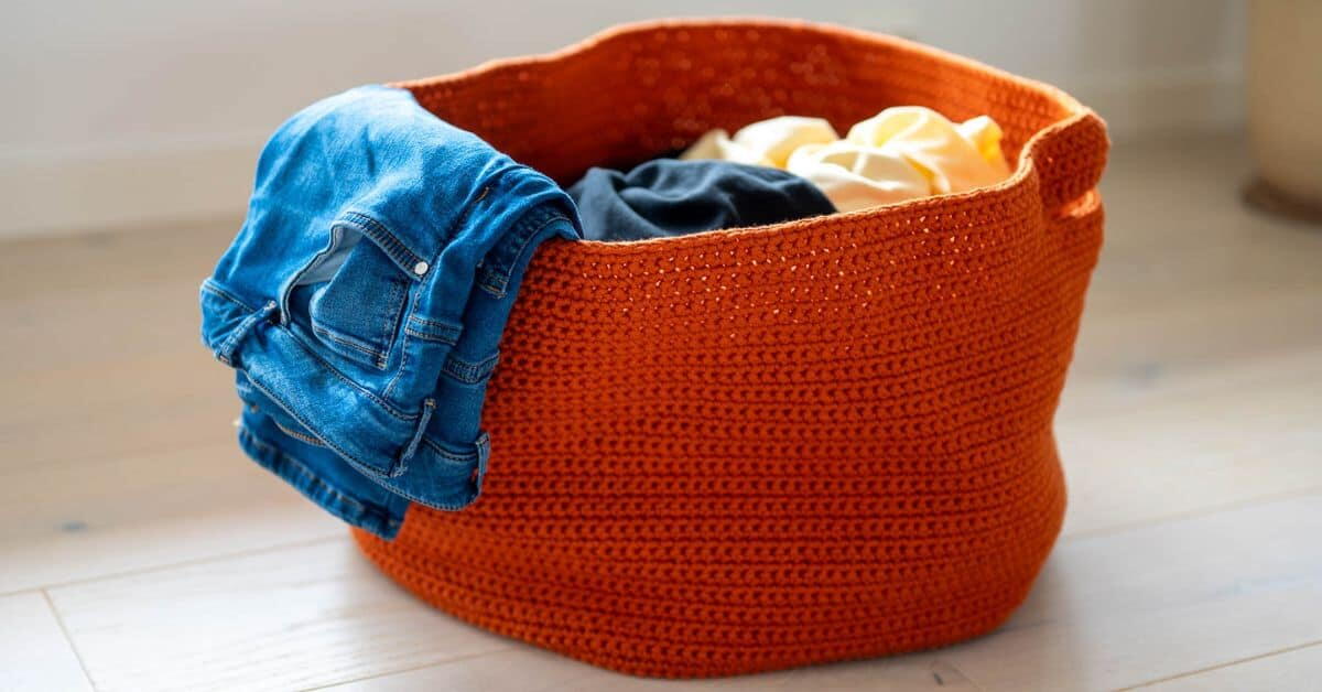 Crochet Laundry Basket Pattern | FaveCrafts.com