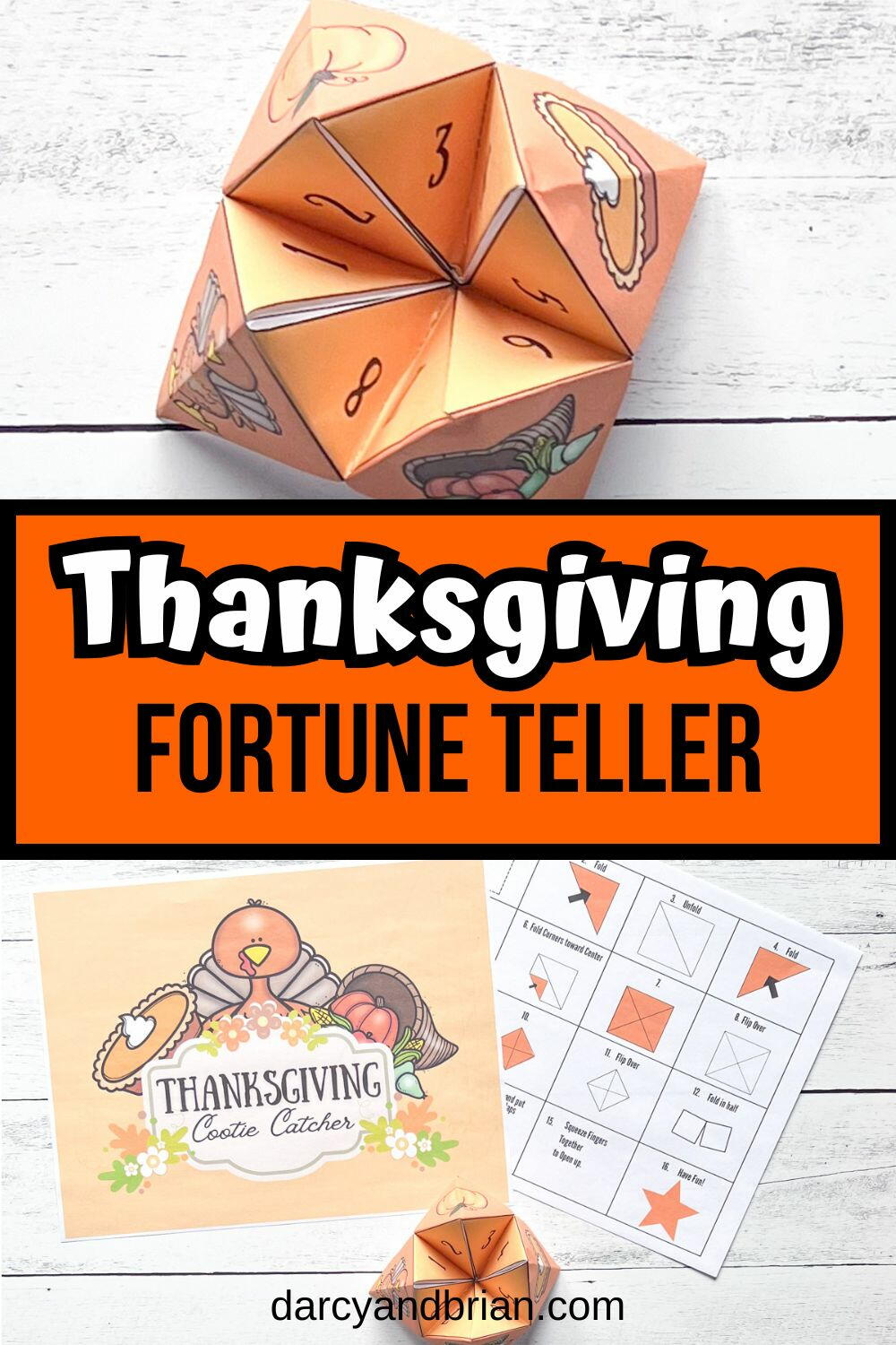 Free Printable Thanksgiving Cootie Catcher | FaveCrafts.com