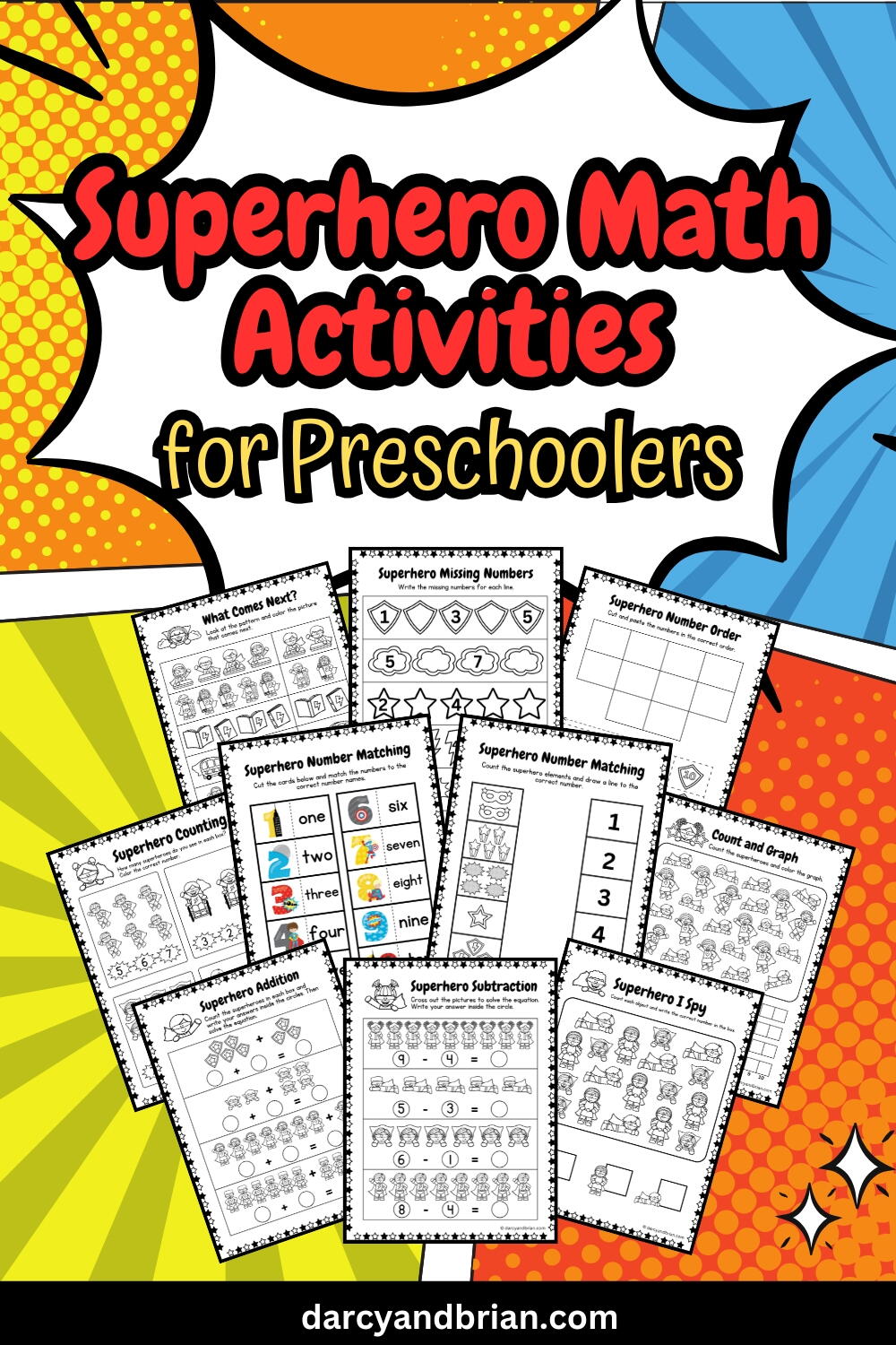 Superhero Math Activities For Preschoolers | AllFreeKidsCrafts.com