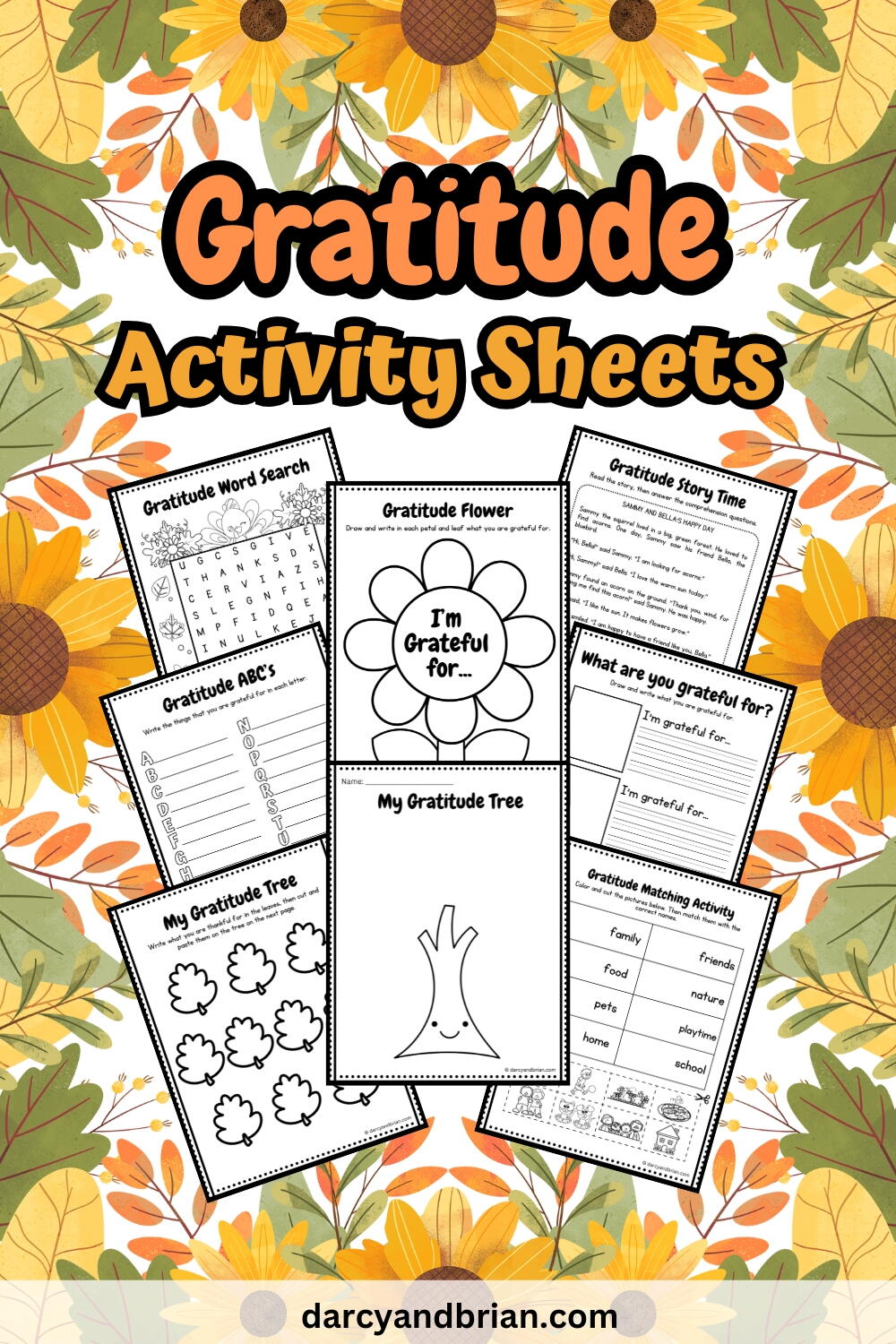 Gratitude Activity Sheets | AllFreePaperCrafts.com
