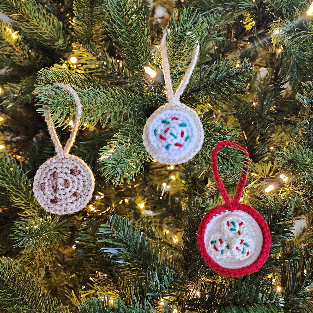 Crochet Christmas Cookie Ornaments | AllFreeCrochet.com