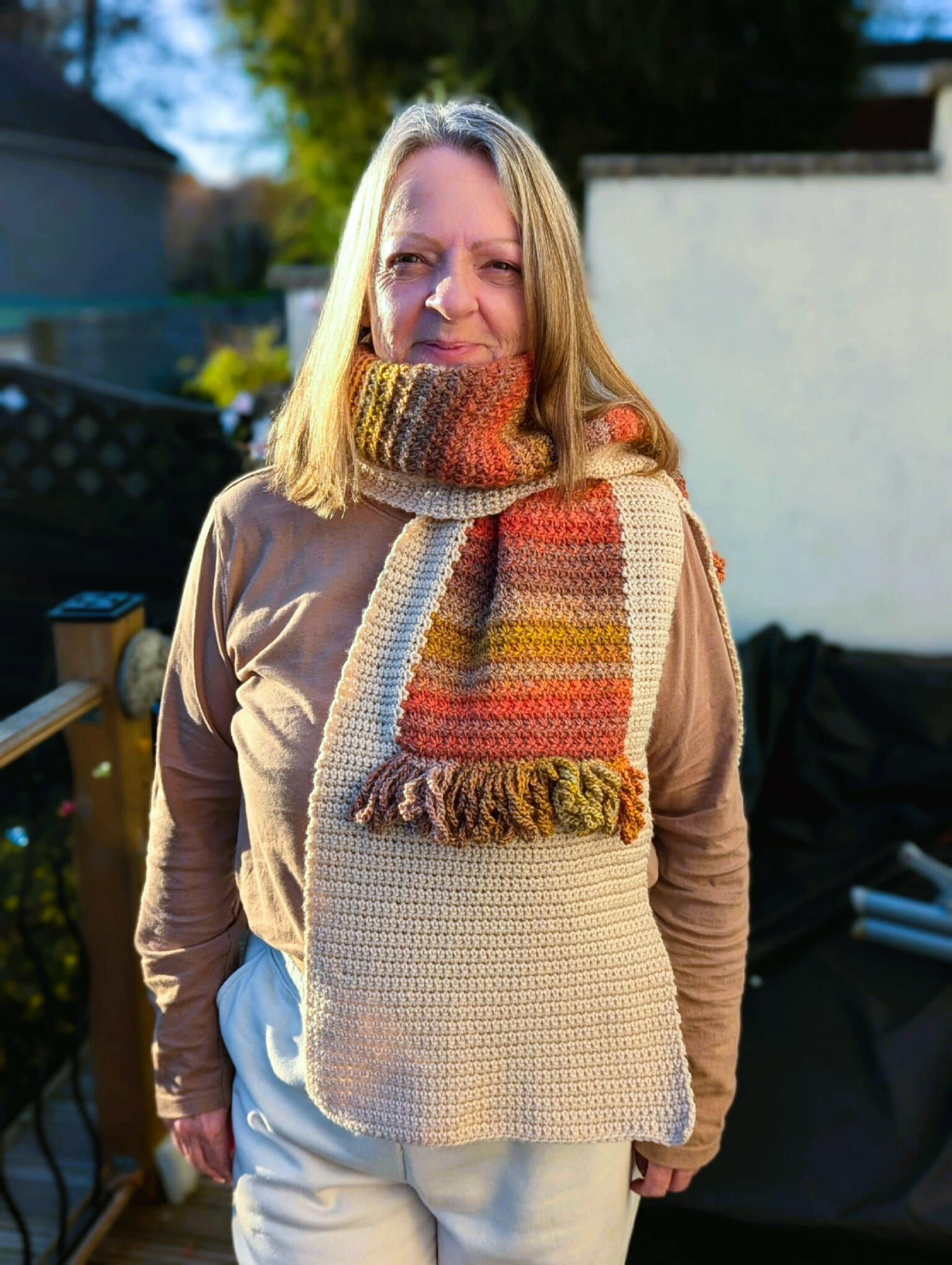Contrast Layers Scarf | AllFreeCrochet.com