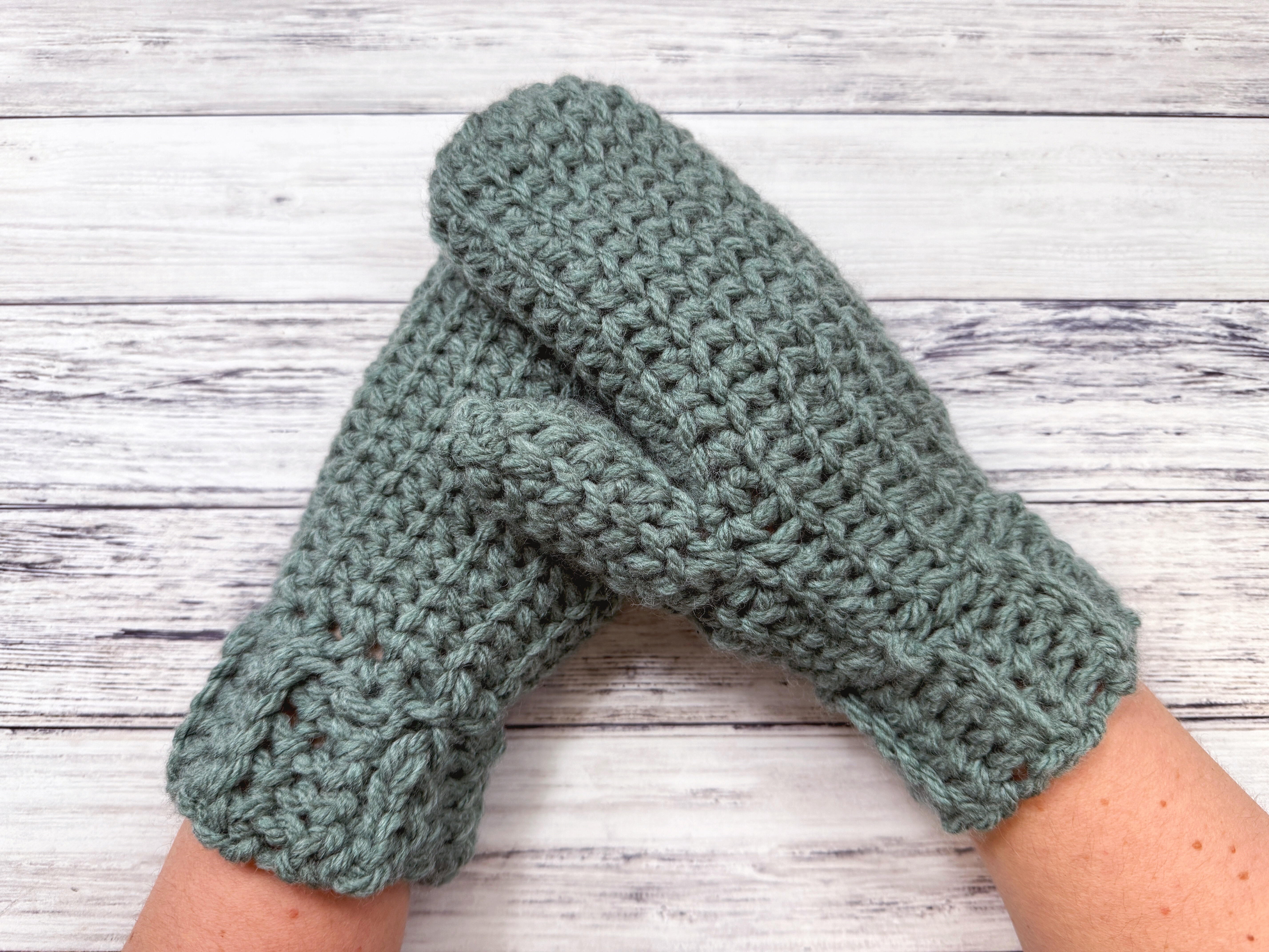 Easy Bulky Crochet Mittens | FaveCrafts.com
