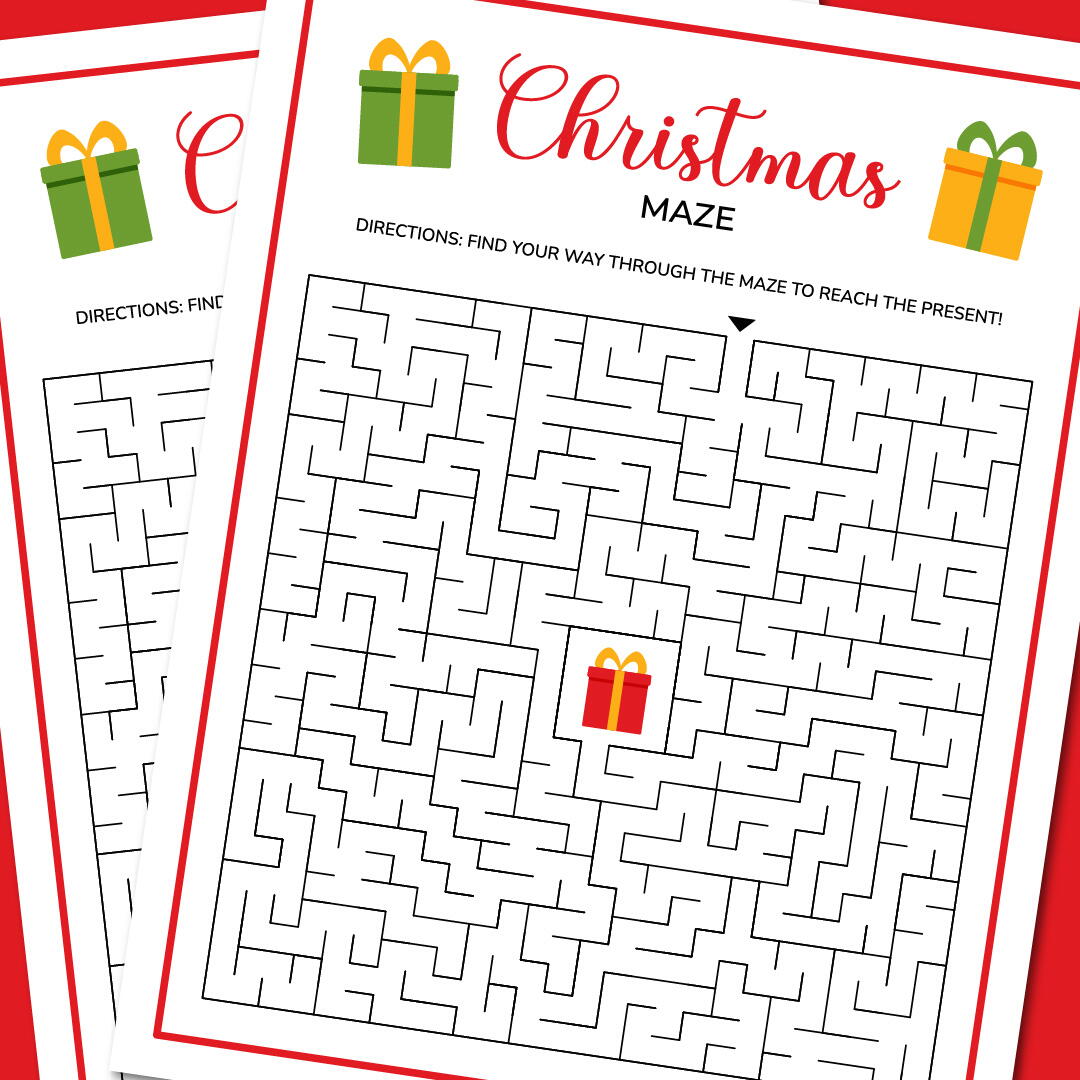 Christmas Maze | AllFreeKidsCrafts.com