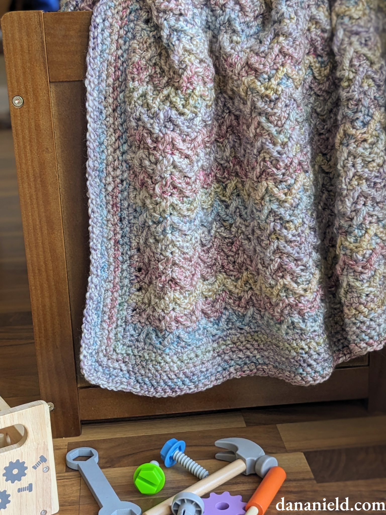 Homespun Arrow Stitch Crochet Baby Blanket ...