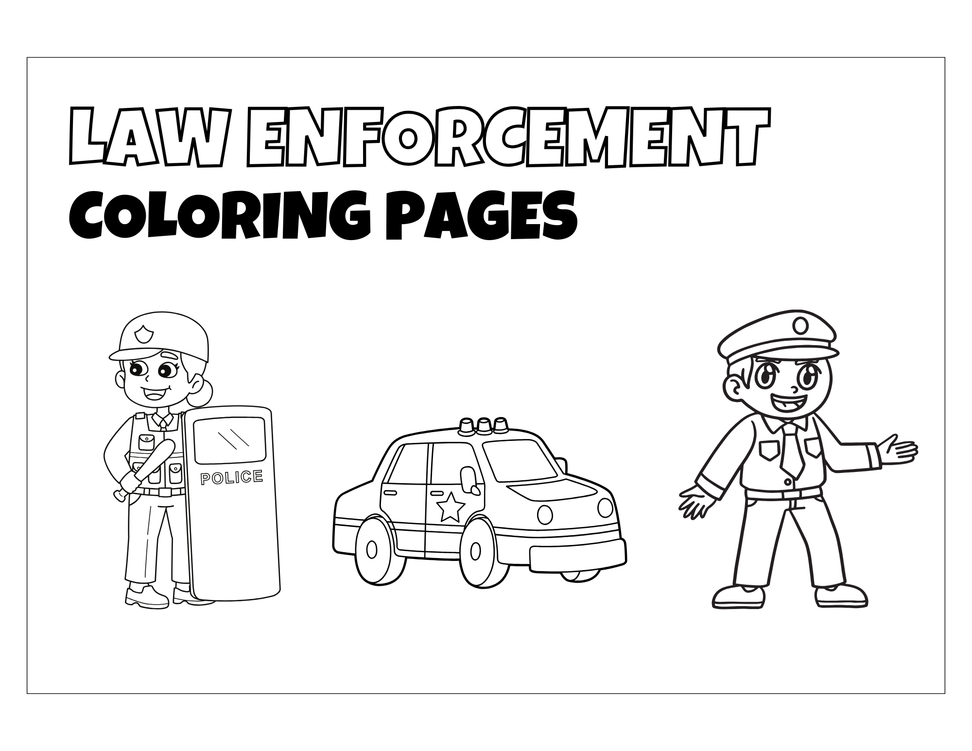 Law Enforcement Coloring Pages | FaveCrafts.com