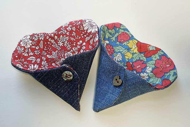 Cute Fabric Heart Pockets | AllFreeSewing.com