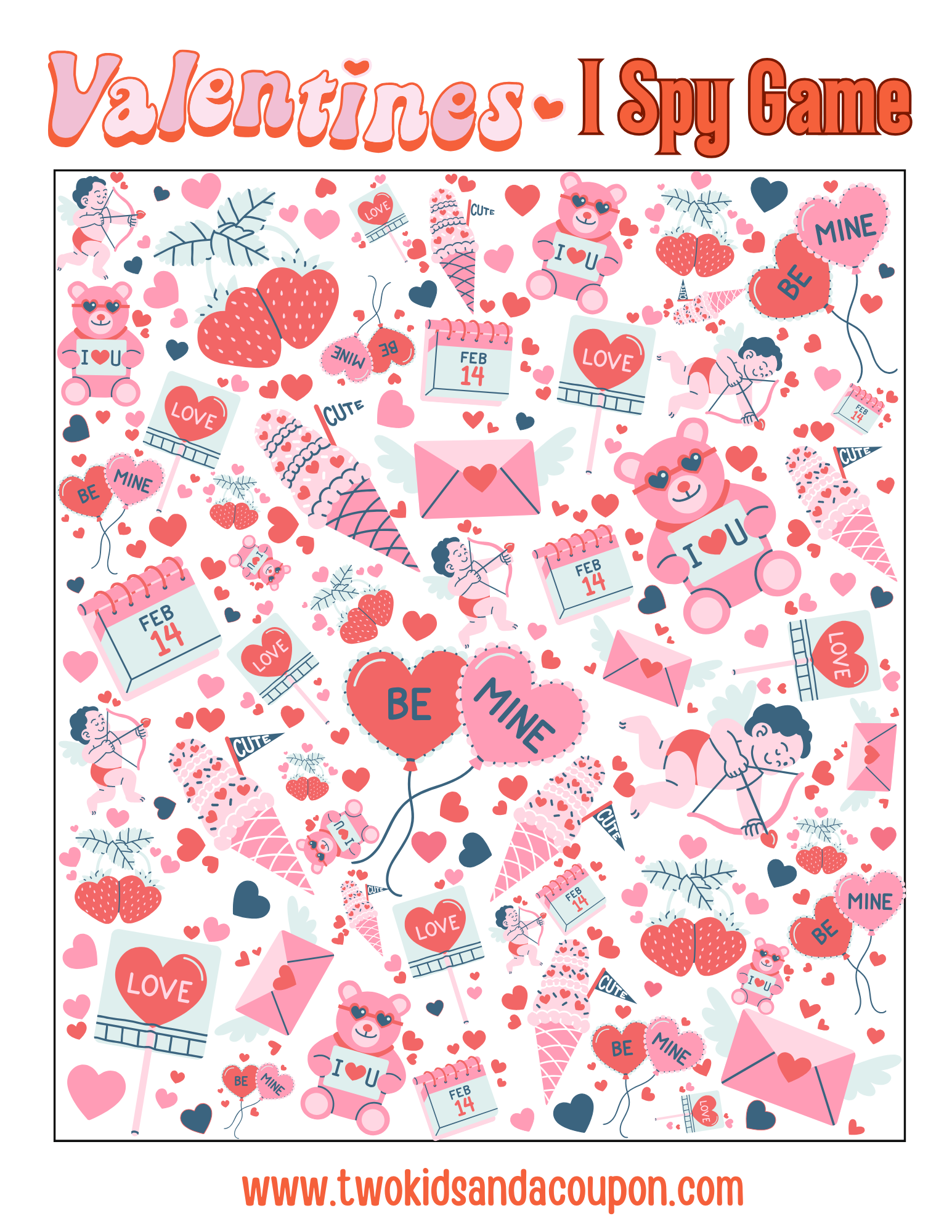 Free Printable Valentine I Spy Game | AllFreePaperCrafts.com