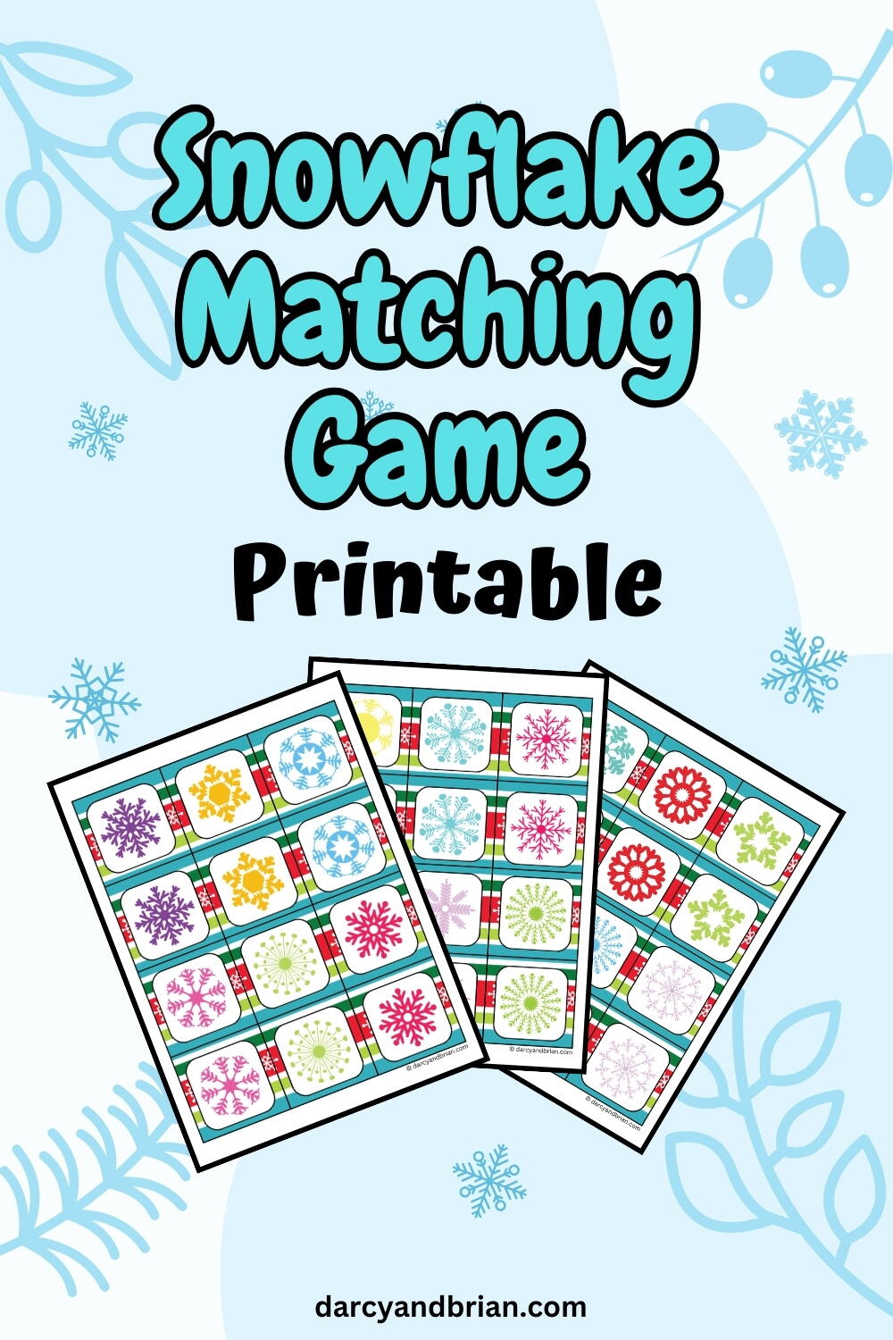 Snowflake Matching Game Printable | AllFreePaperCrafts.com