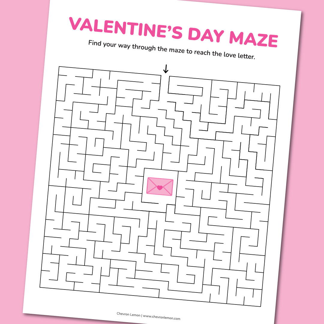 Valentine’s Day Maze | AllFreeHolidayCrafts.com