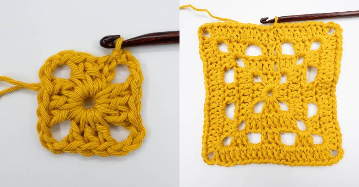 How To Crochet A Checkered Granny Square | AllFreeCrochet.com