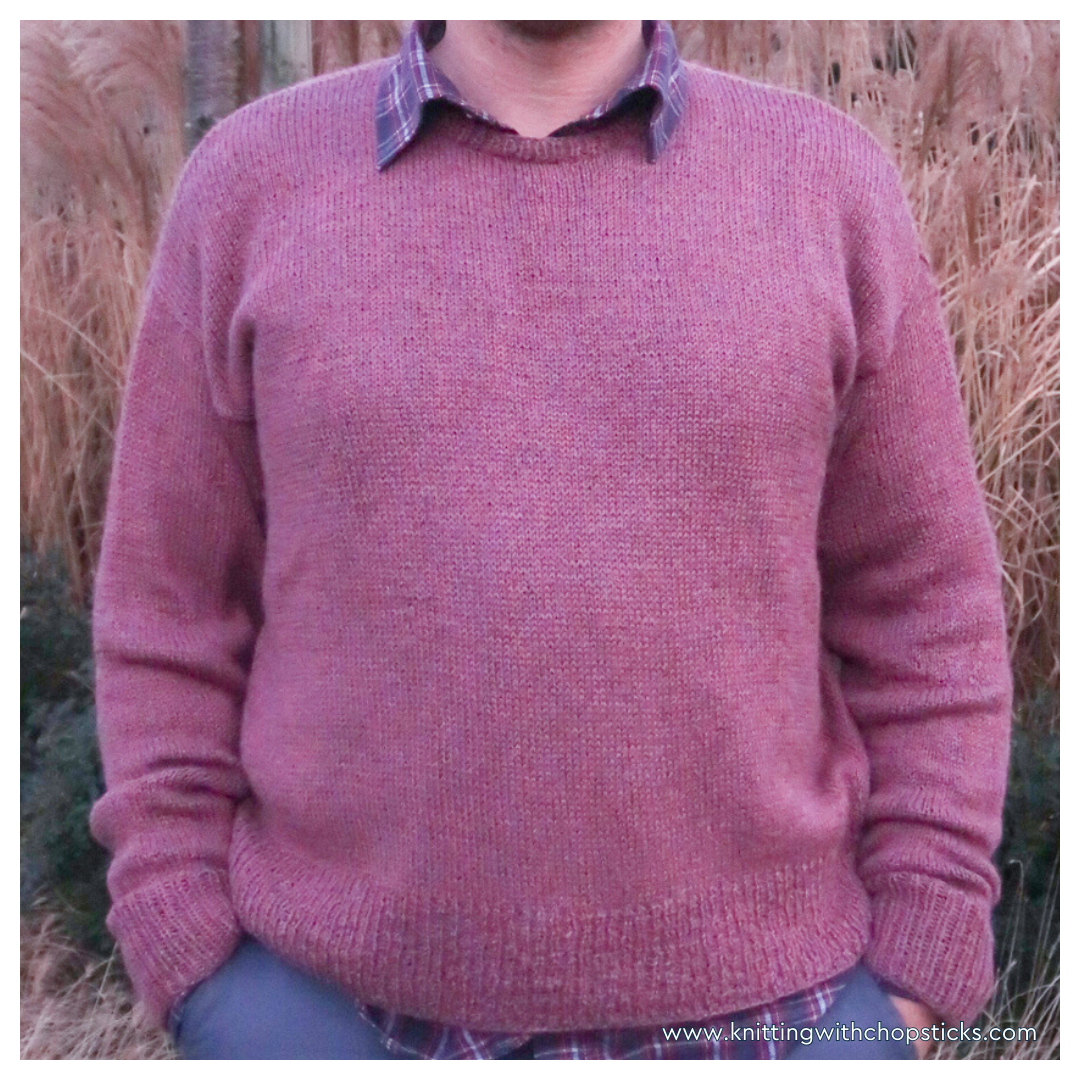 Staple Crew Neck Men’s Sweater Knitting Pattern | FaveCrafts.com