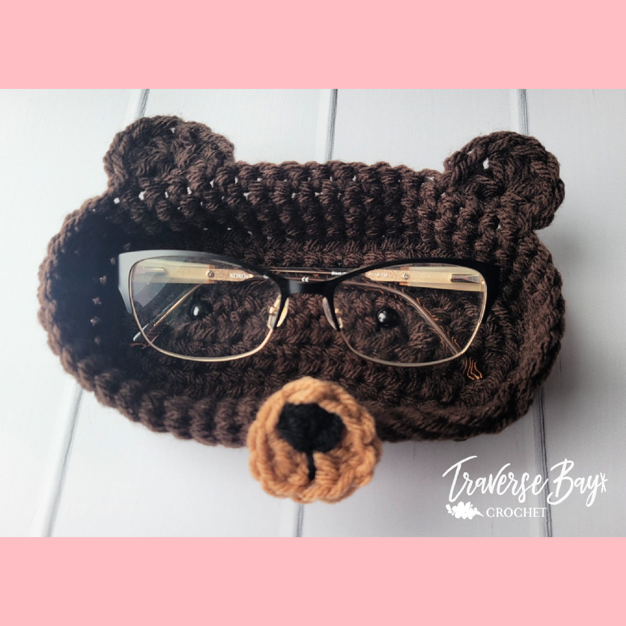 Bear Glasses Holder Case | AllFreeCrochet.com