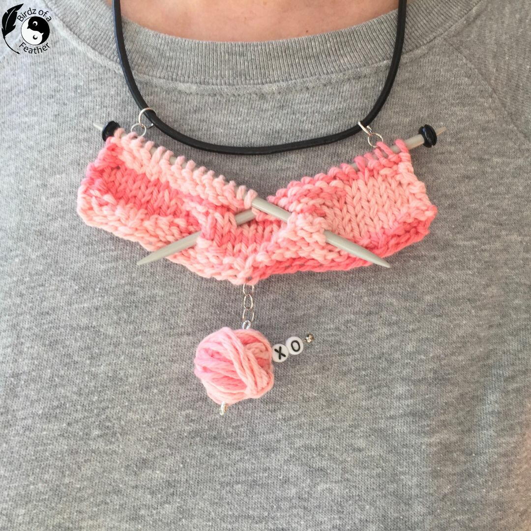 Diy Knitting Needle Necklace | DIYIdeaCenter.com
