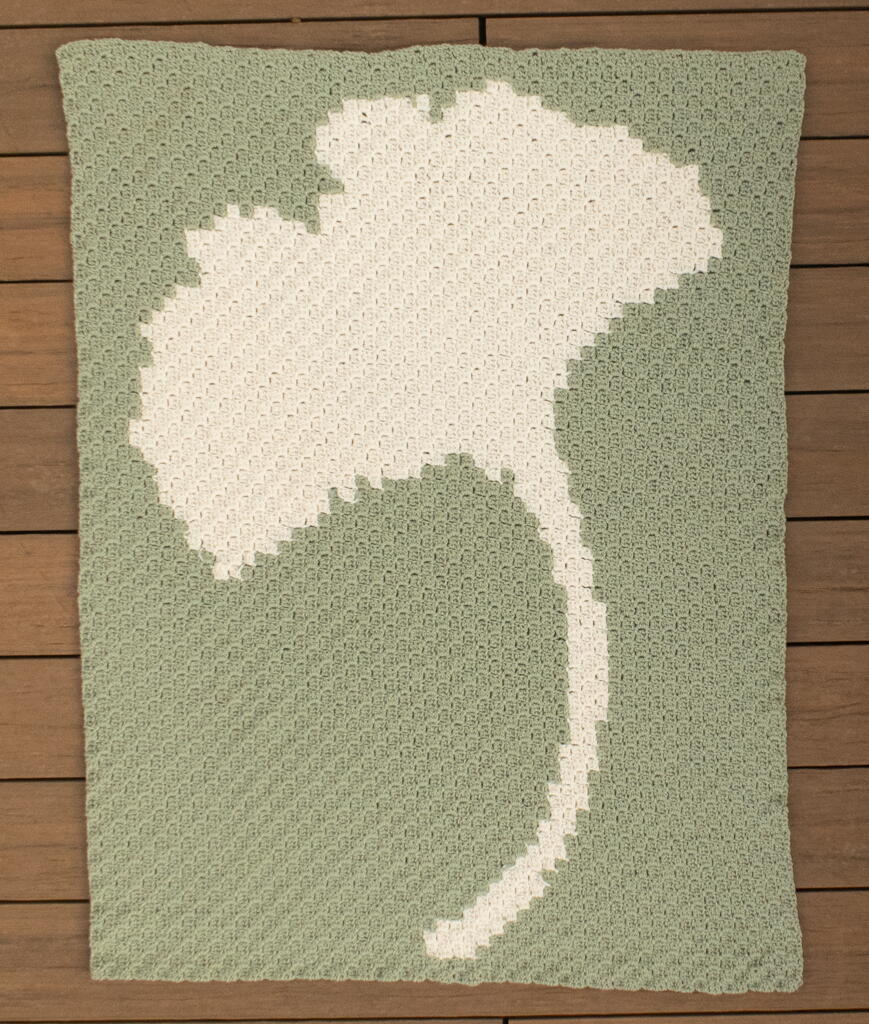 Ginkgo Leaf C2c Crochet Blanket Pattern | FaveCrafts.com