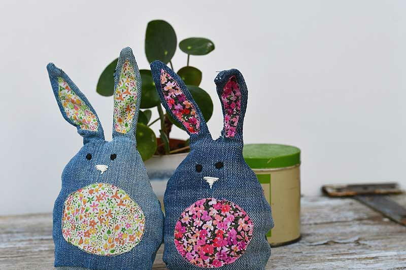 Scrap Fabric Rabbits | FaveCrafts.com