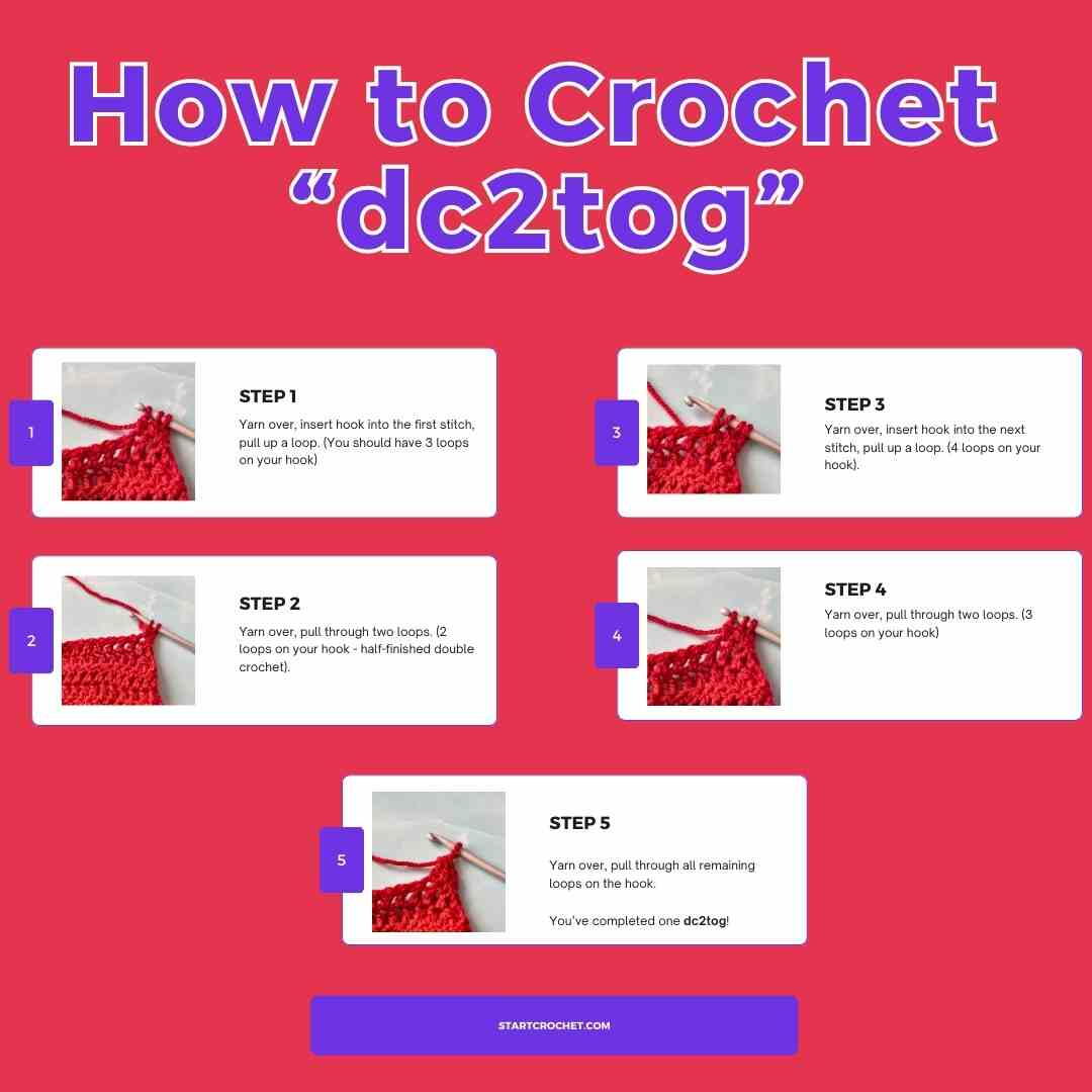 What Does Dc2tog Mean In Crochet? A Beginner's Guide On How To Work ...