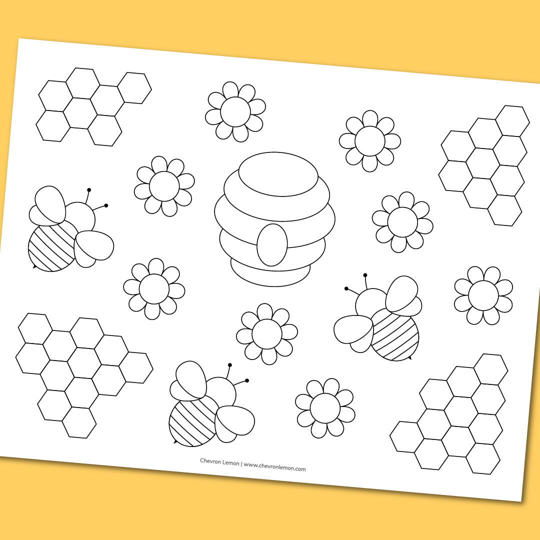Bee Coloring Page | DIYIdeaCenter.com