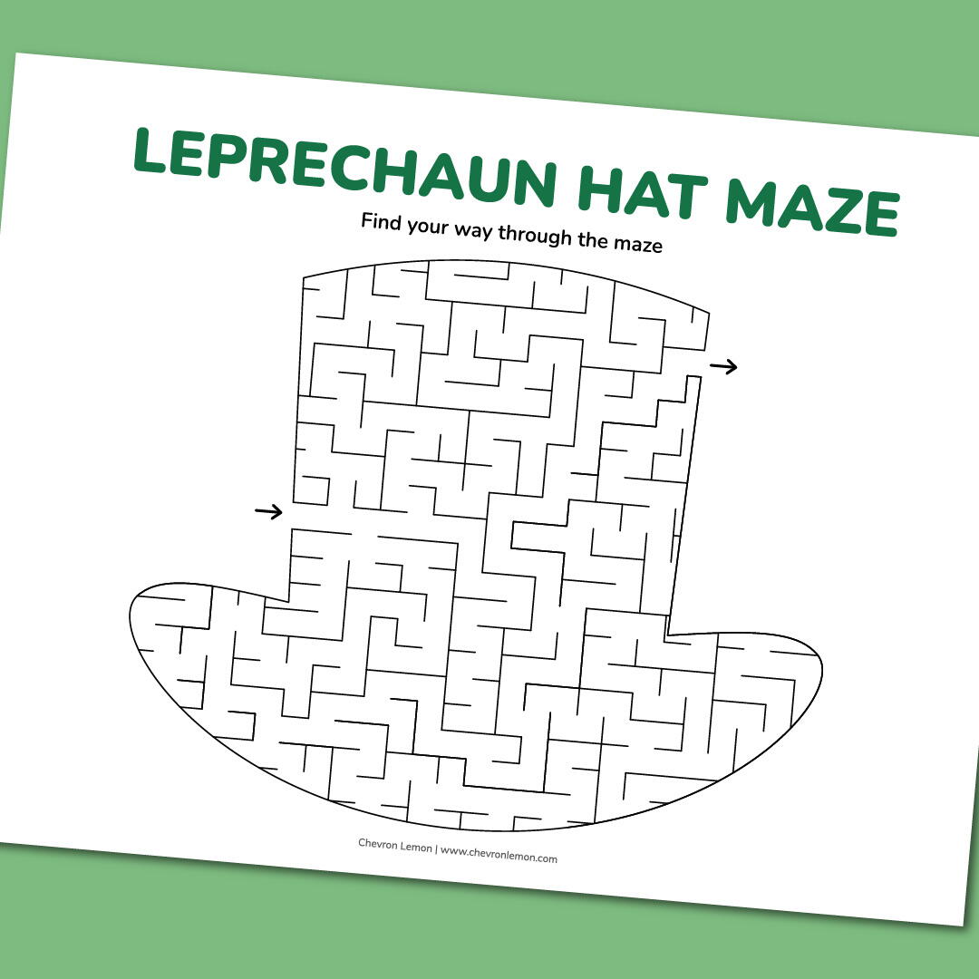 Leprechaun Hat Maze | AllFreeHolidayCrafts.com